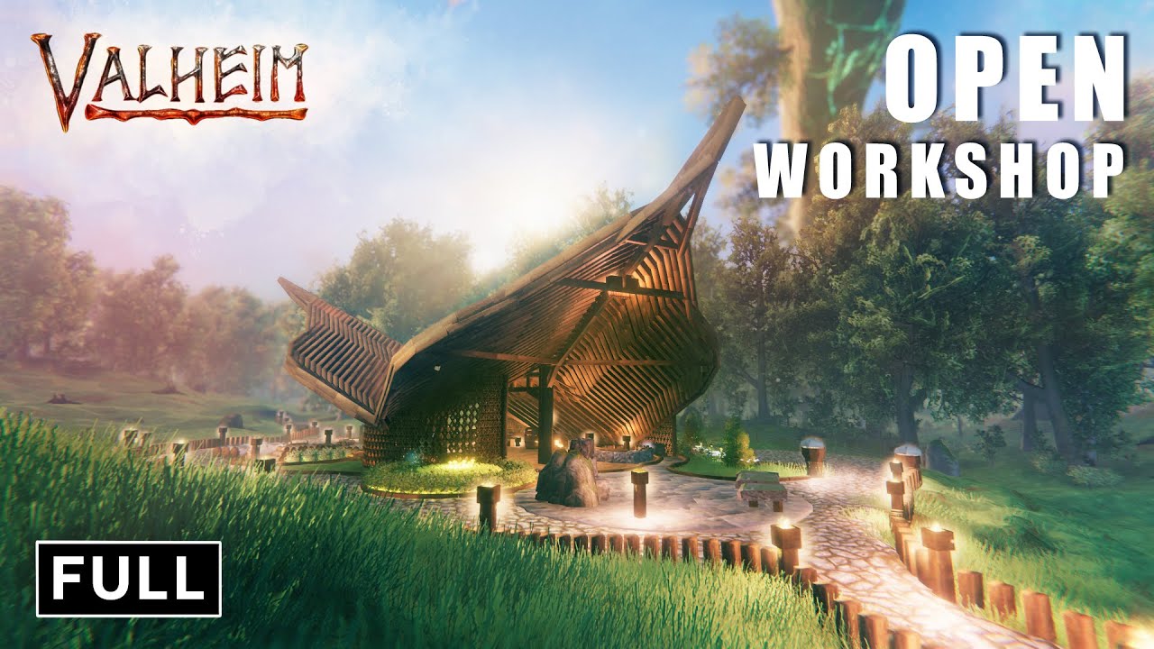 Valheim - Viking Open Workshop - How to Achieve Epic Longest Roof Span ...
