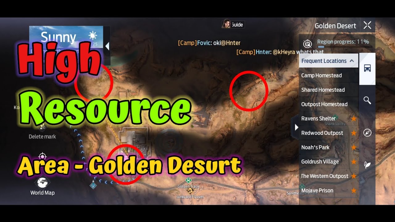 Undawn High Resource Area In Golden Desurt || Golden Desurt Farm Area ...