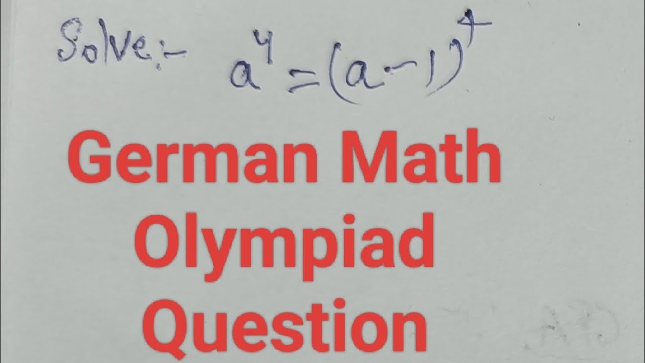 German Olympiad Question | Easy Trick Solution | Best Solution Ever | # ...