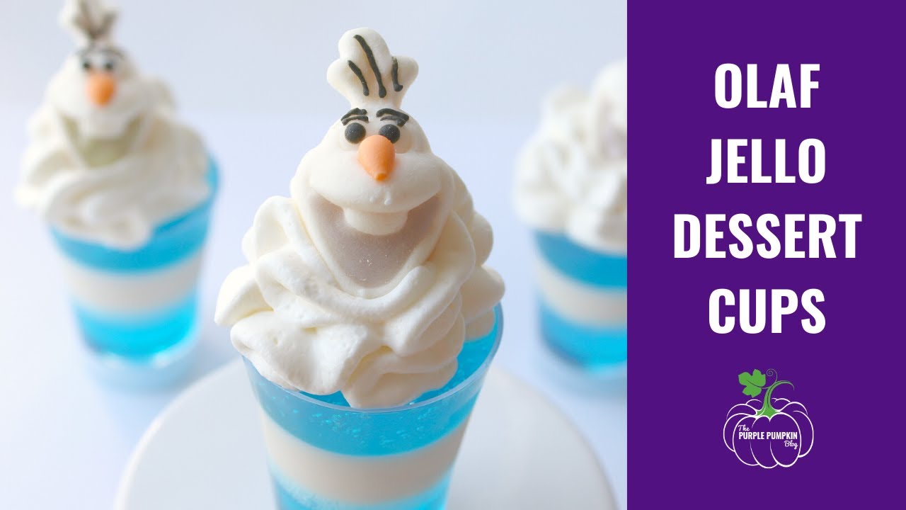 Frozen Olaf Dessert Cups | Layered Jello Dessert Shots - YouTube