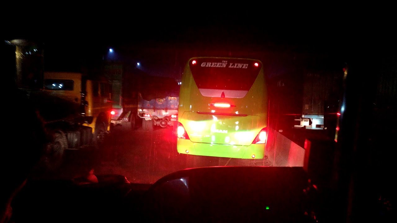 Green Line High Deck Bus First Look From Dashboard in Bangladesh - YouTube