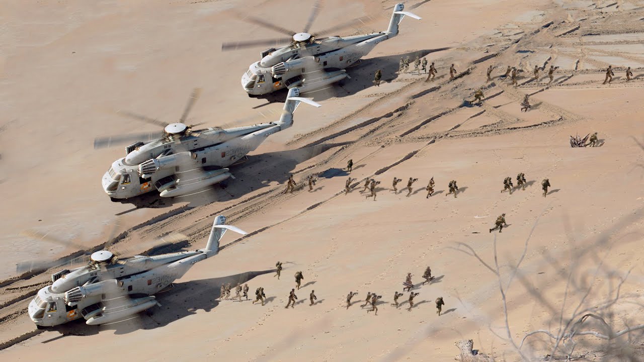Massive US Helicopters Invasion During Live Exercise - YouTube