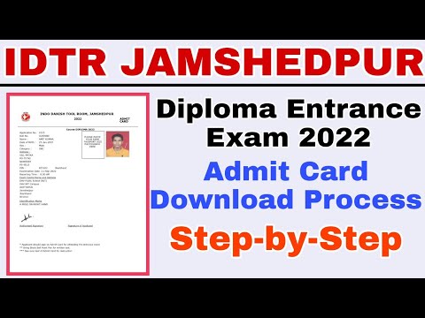 IDTR Jamshedpur diploma exam 2022 | indo danish tool room jamshedpur ...