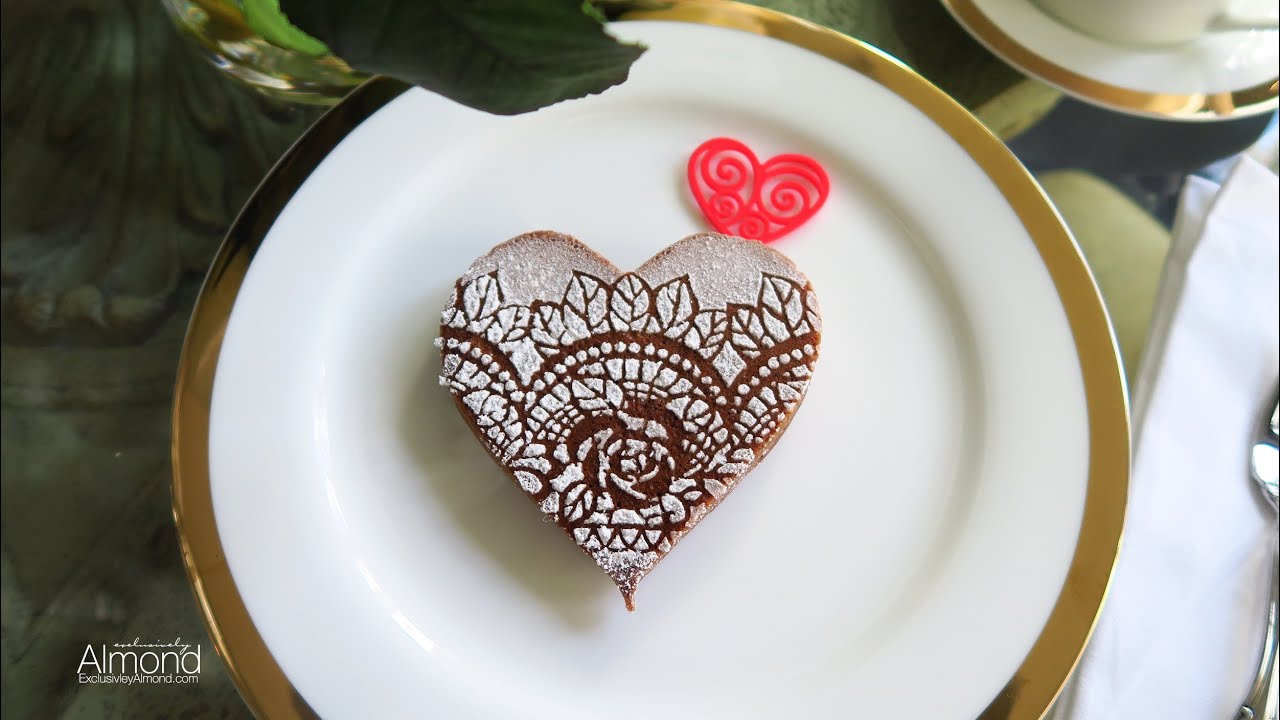 How to make Heart Shaped Pancakes with Lace. Valentine's Day Breakfast ...