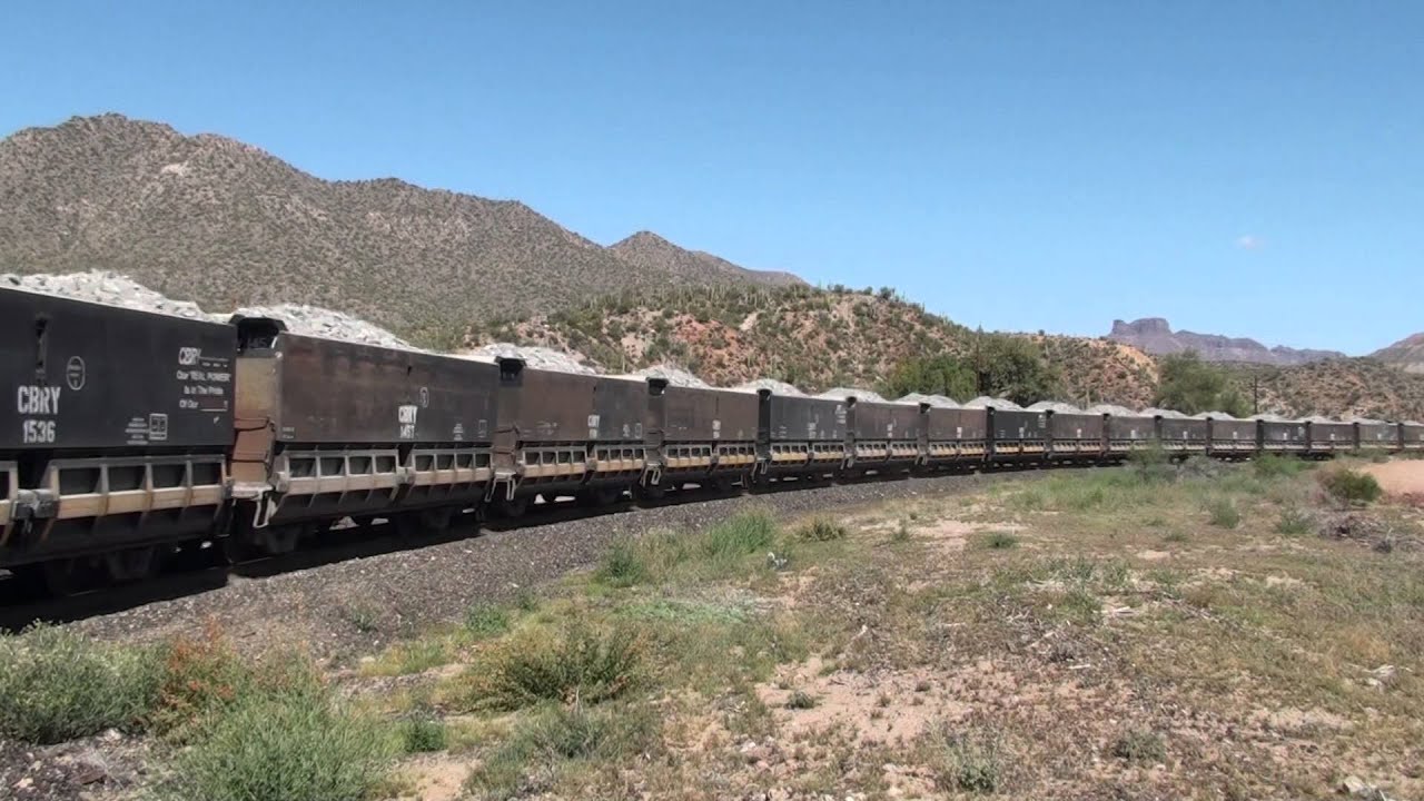 Copper Basin Railway GP39 #402 leads OT-1 at Kelvin, Arizona - YouTube