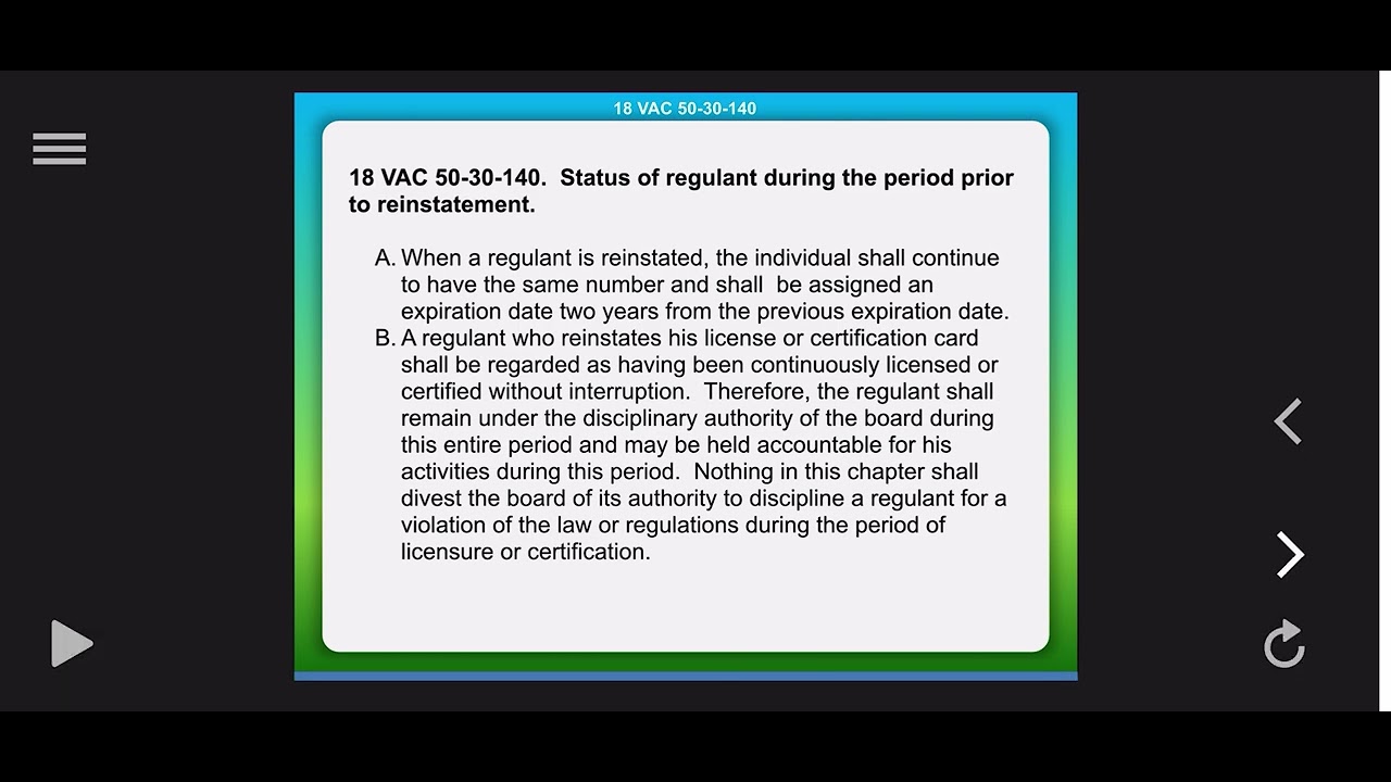 2023 Virginia Individual License and Certification Regulations ...