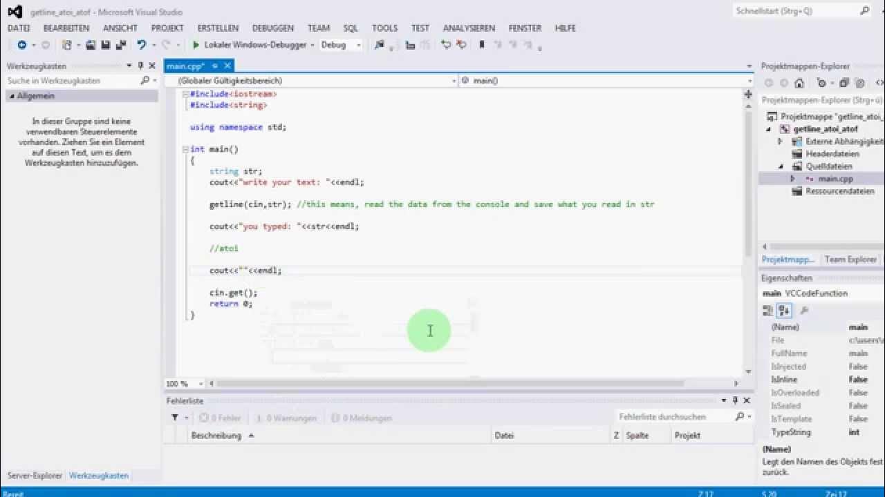 C++: getline, atoi, atof - YouTube