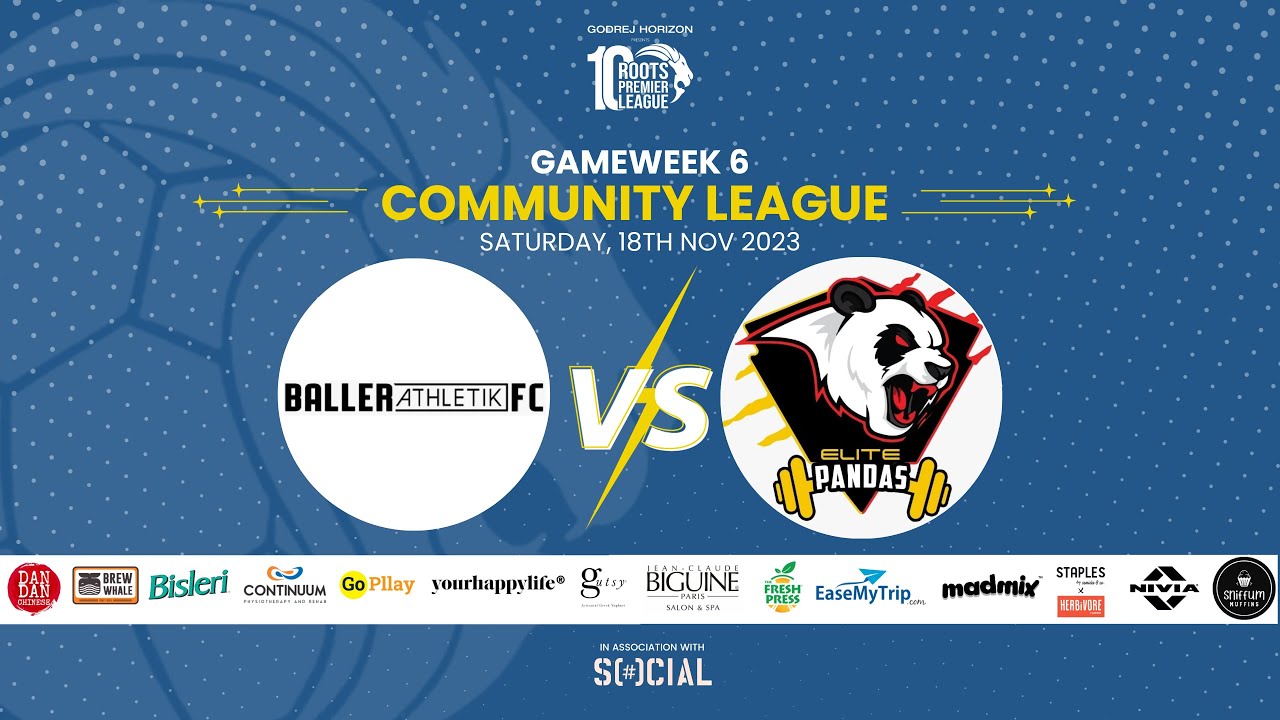 BALLER ATHLETIK FC v/s ELITE PANDAS || ROOTS COMMUNITY LEAGUE ...