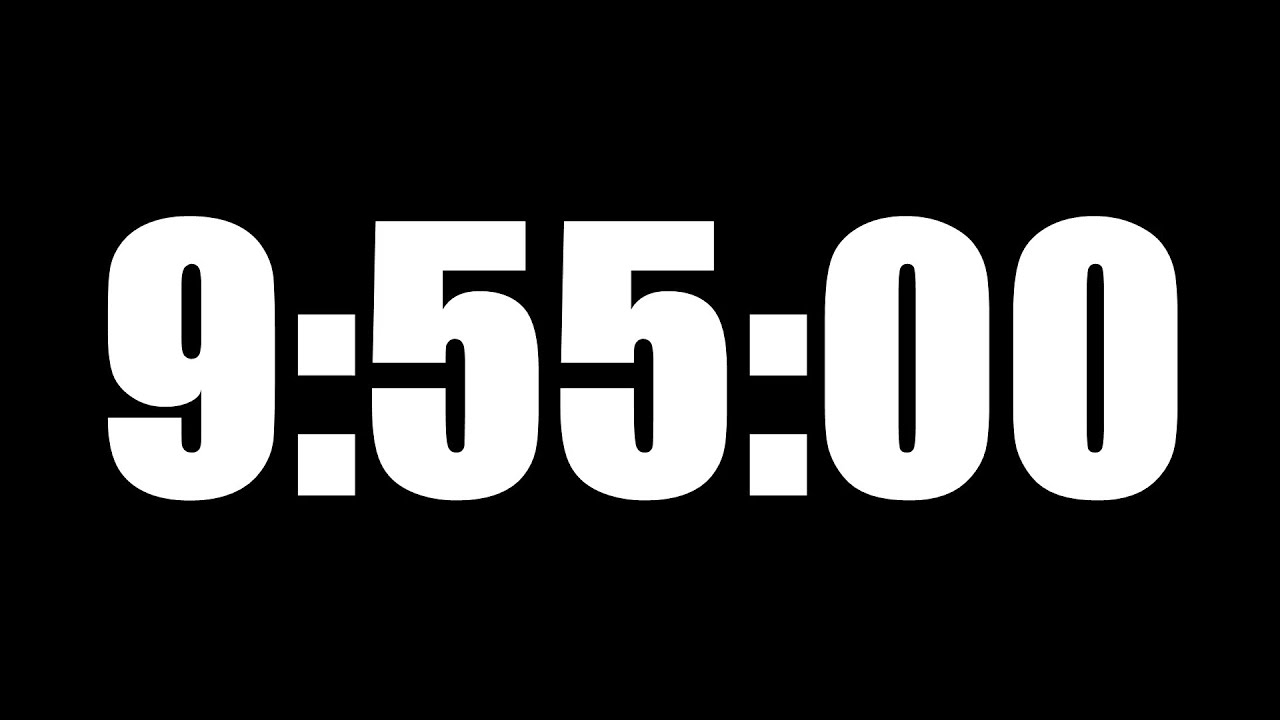 9 HOUR 55 MINUTE TIMER • 595 MINUTE COUNTDOWN TIMER ⏰ LOUD ALARM ⏰ ...