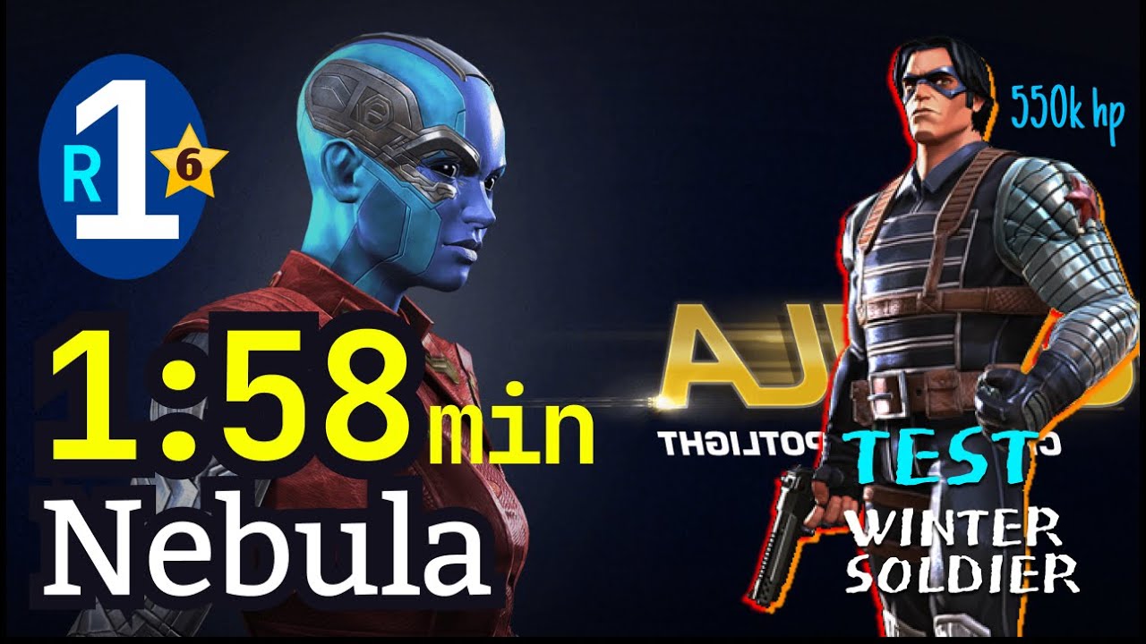 Nebula 1 Rank, No boost 1,5 min | Winter Soldier 550k hp #mcoc - YouTube