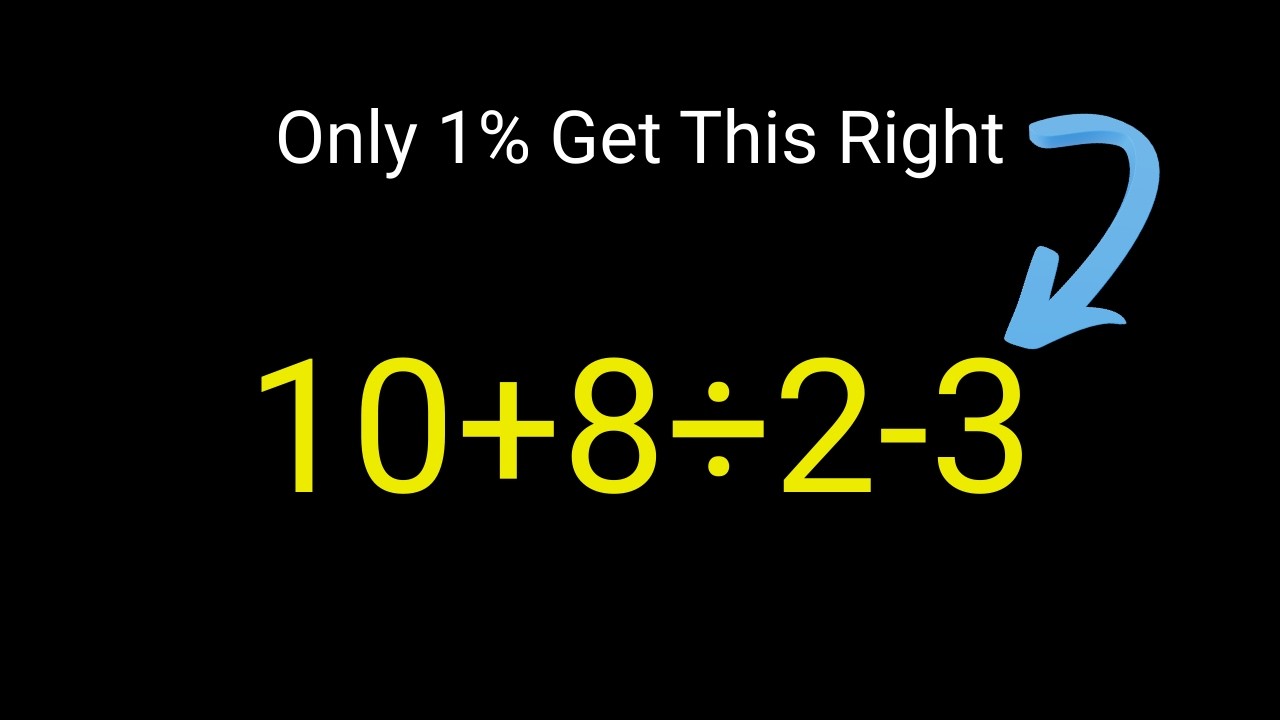 1 in 10 People Can Solve This Order of Operations Question - YouTube
