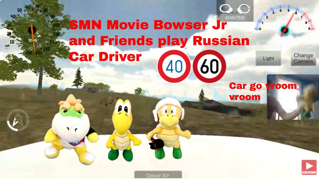 SMN Movie Bowser Jr and Friends Play Russain Car Driver - YouTube