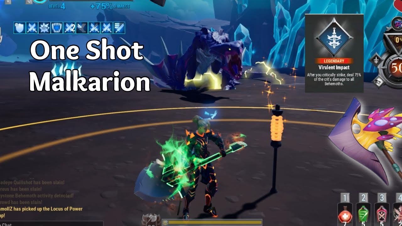 Dauntless - One Shot Malkarion with Agarus Axe - Patch 1.7.5 - YouTube