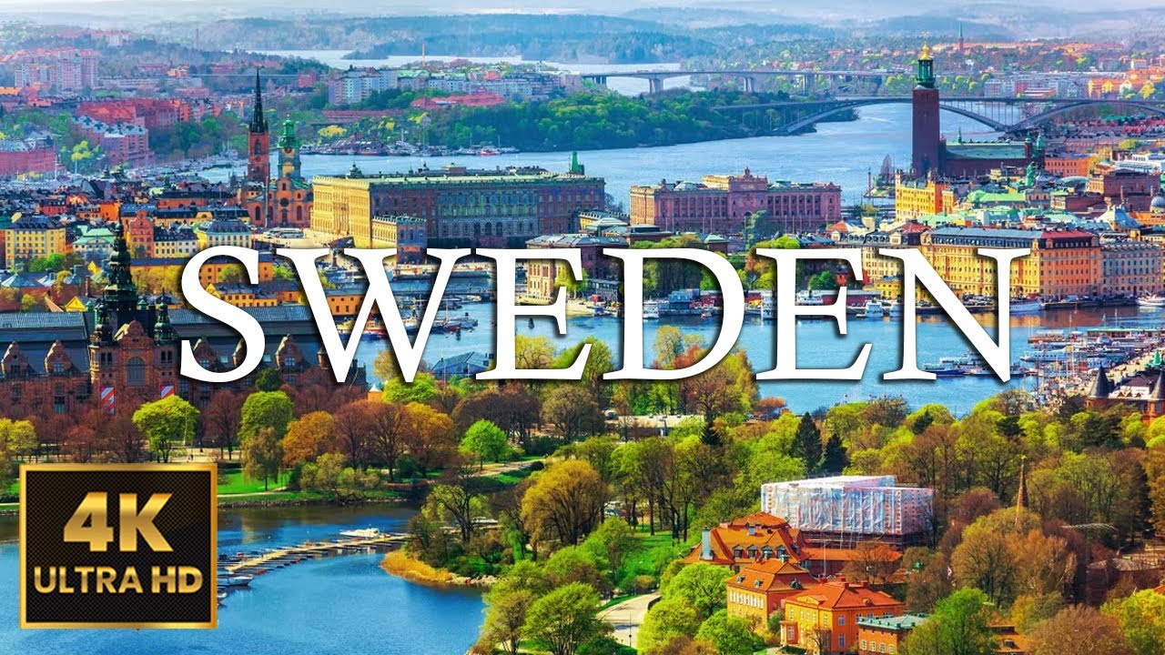 FLYING OVER SWEDEN [4K Ultra HD] - Most peaceful Country in the World ...
