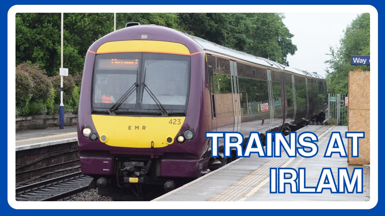 TRAINS at IRLAM railway station - YouTube