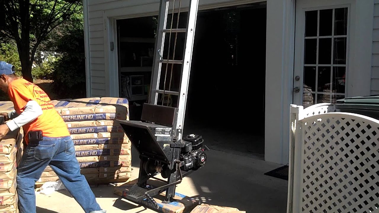 How to load shingles on to the roof - YouTube