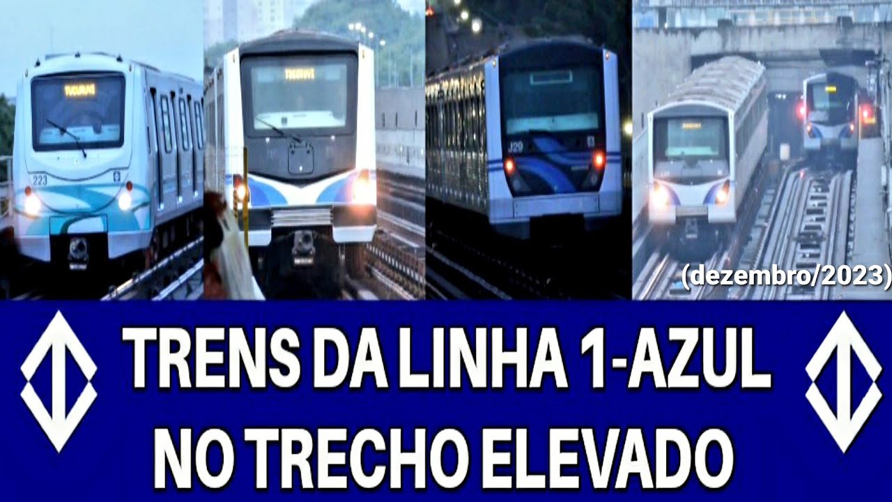 Metrô SP | Movimento de trens da linha 1-Azul no trecho elevado - YouTube