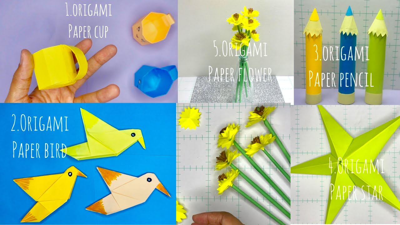 5 Easy Origami Paper Craft Easy5 Minutes Craft Youtube