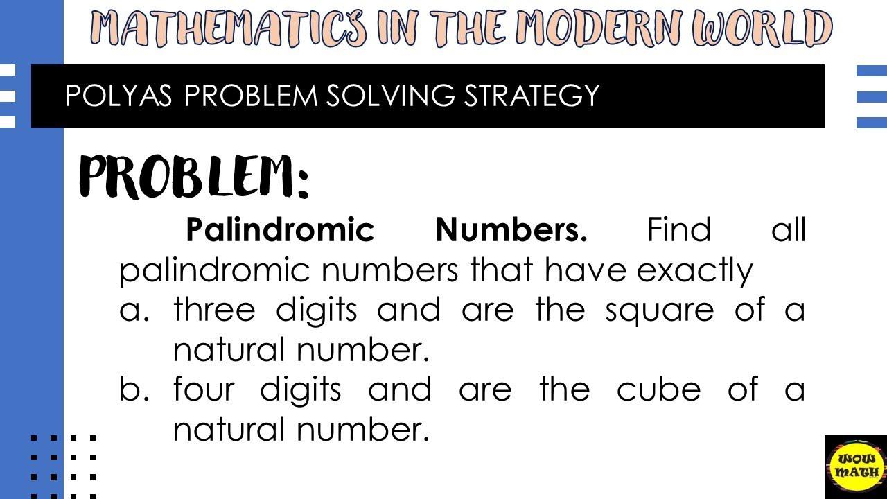 PALINDRONIC NUMBERS - YouTube