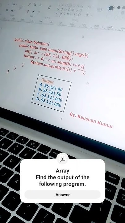Array Program Find The Output R Techguru Universityexam Codingtutorial Programming Codding