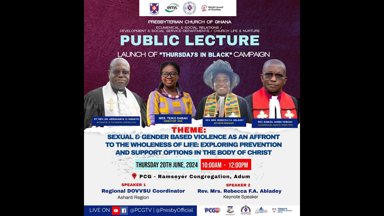 || PUBLIC LECTURE & LAUNCH OF "THURSDAYS IN BLACK CAMPAIGN || THURSDAY ...