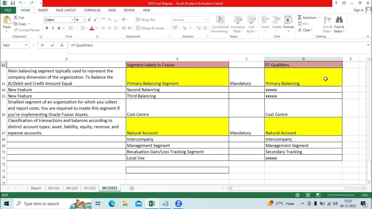 EBS R12 Flexfield Qualifiers vs Fusion Segment Lebels in Oracle # ...