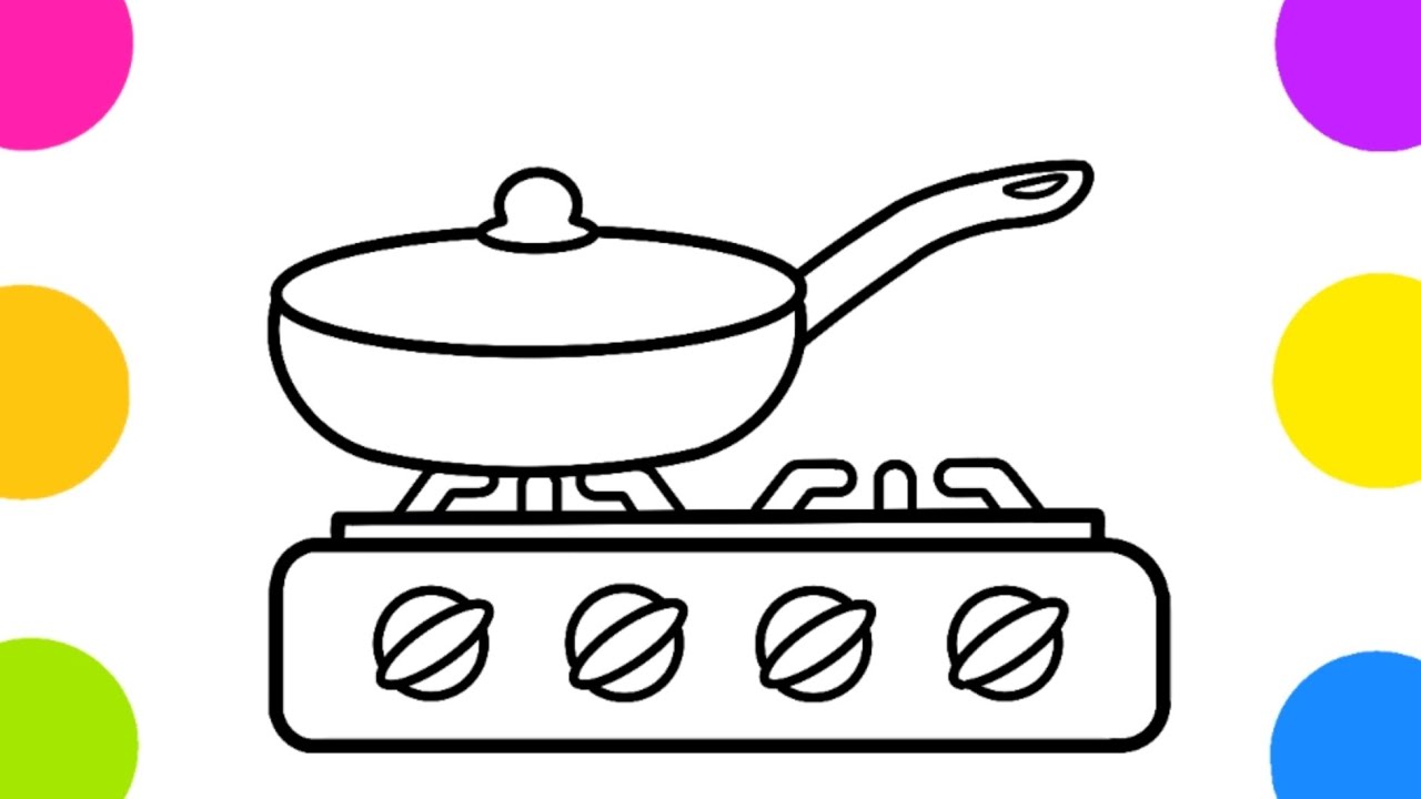 How to draw a stove - Drawing for kids - YouTube