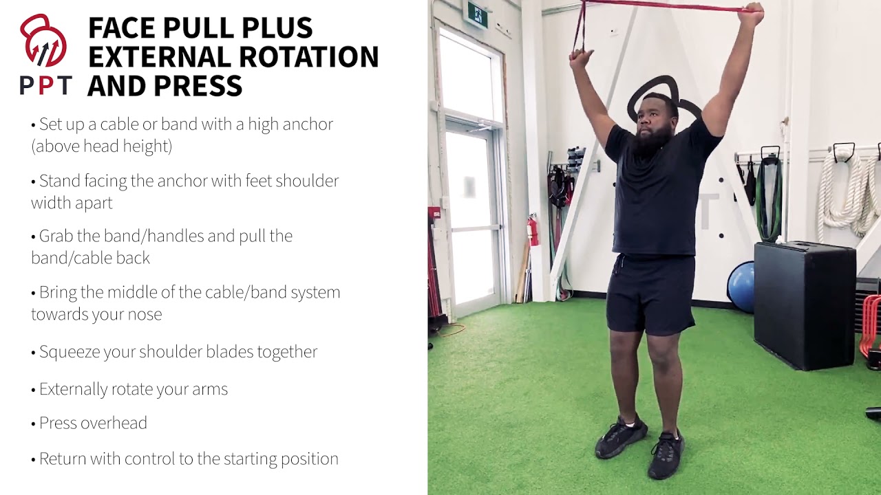 Face Pull Plus External Rotation And Press - YouTube