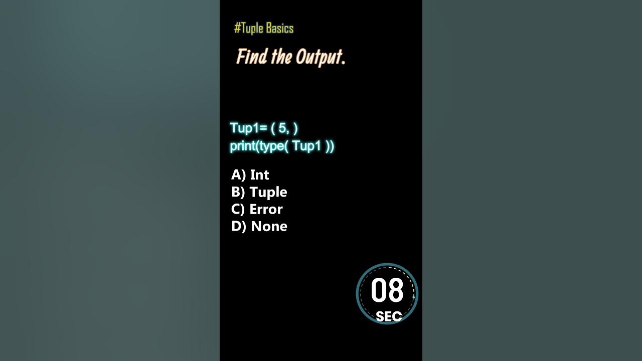 Week 2 | python tuple | python interview preparation | 3 #pythonshorts #interview #python3 # ...