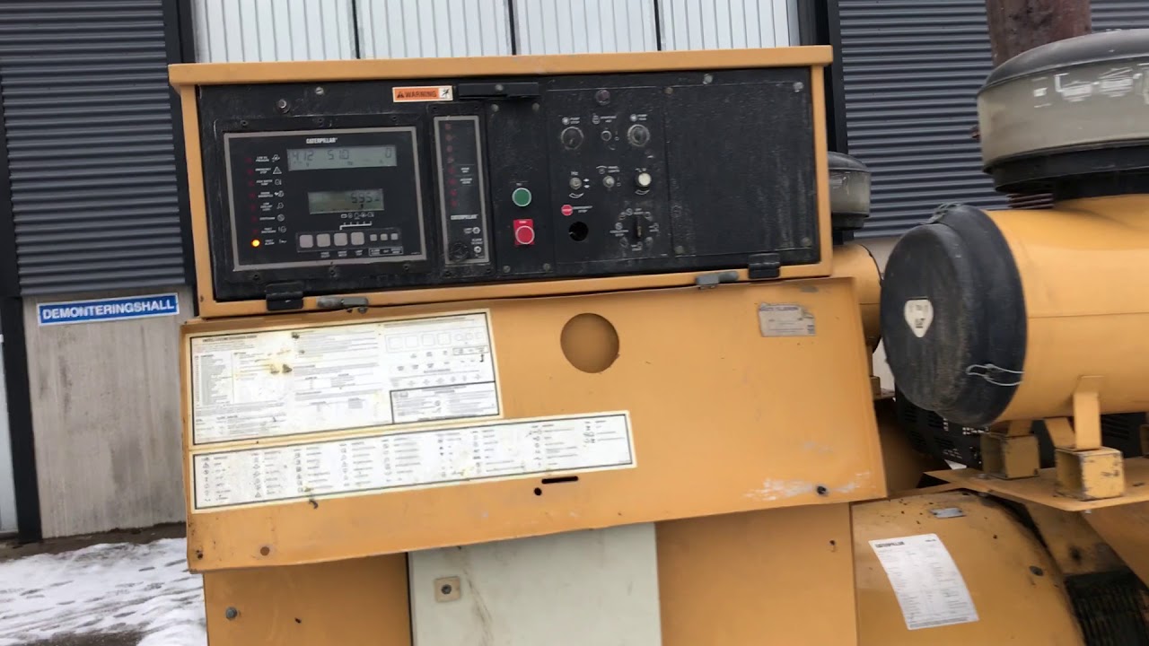 Caterpillar 650F 600kVA generator cold start - YouTube