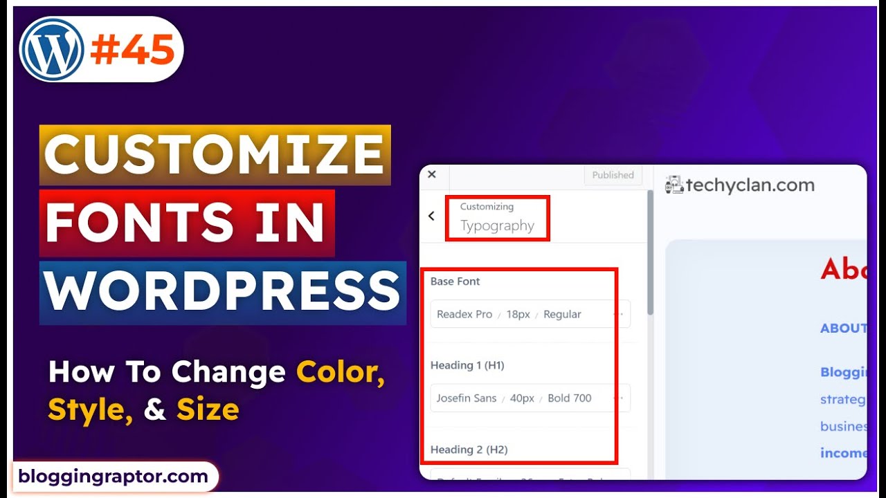 How to Change Font Color, Size, and Style in WordPress | WordPress ...