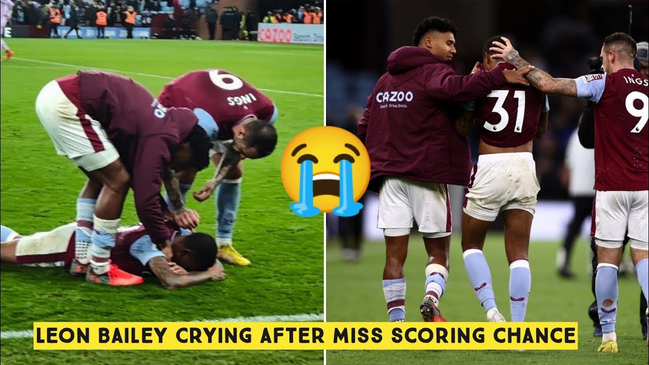 😭 Leon Bailey Crying at Full Time after Terrible Scoring Chance Miss vs ...