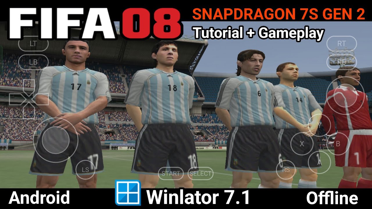 FIFA 08 Gameplay Test | Winlator 7.1 (Windows Emulator) Android ...