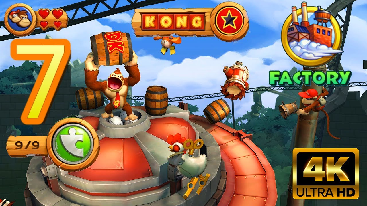Donkey Kong Country Returns - World 7 [Factory] | No Damage / All ...