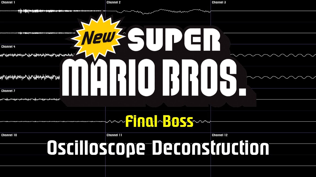 New Super Mario Bros. - Final Boss [Oscilloscope Deconstruction] - YouTube