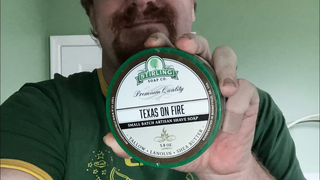 Shaving with no power with Stirling’s Texas On Fire shave soap . - YouTube
