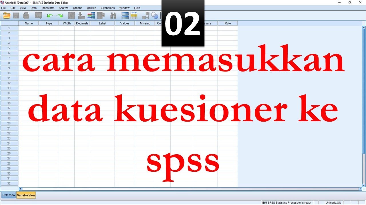 cara input data kuesioner di spss - YouTube