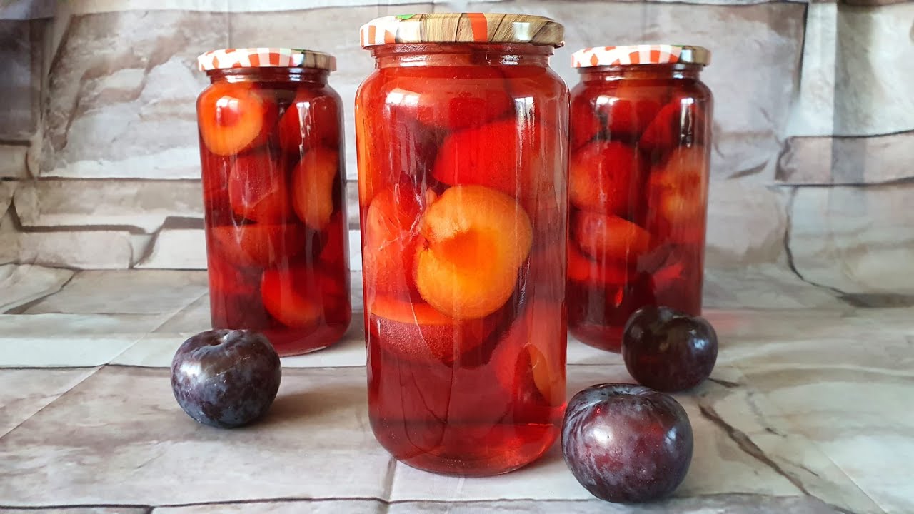 Compot de prune pentru iarna - YouTube