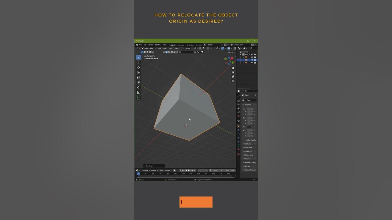 Blender Tip Relocating Object Origin | AR3Designs Daily Blender 3D Tips - YouTube