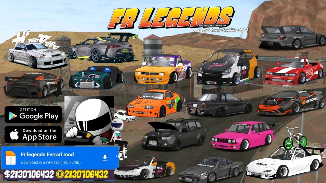 FR LEGENDS MOD PACK | SUPRA | BIKE | RED ROCK | A90 | PAJERO | AVANZA ...
