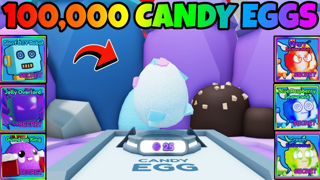 I Hatched 100,000 CANDY EVENT EGGS and got a SECRET PET... (Bubble Gum ...