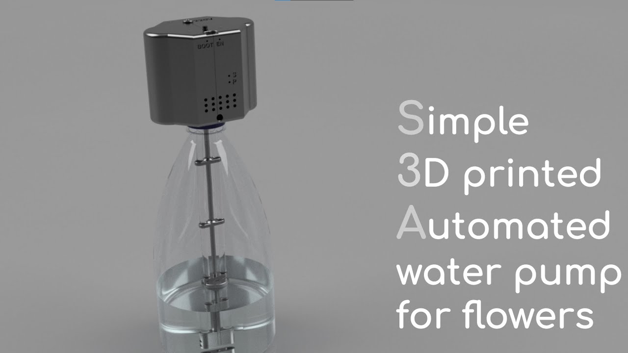 Simple DIY automated water pump for flowers - YouTube
