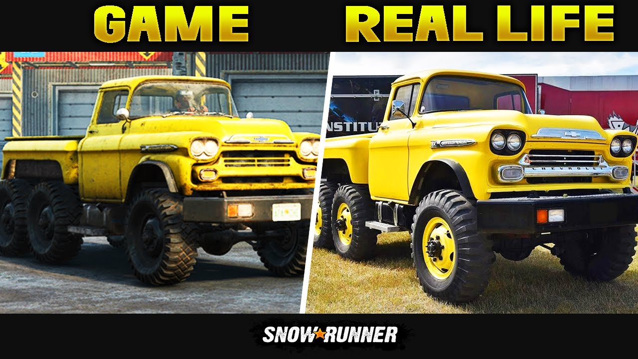 SnowRunner: All Game Trucks VS Real Life Trucks. - YouTube