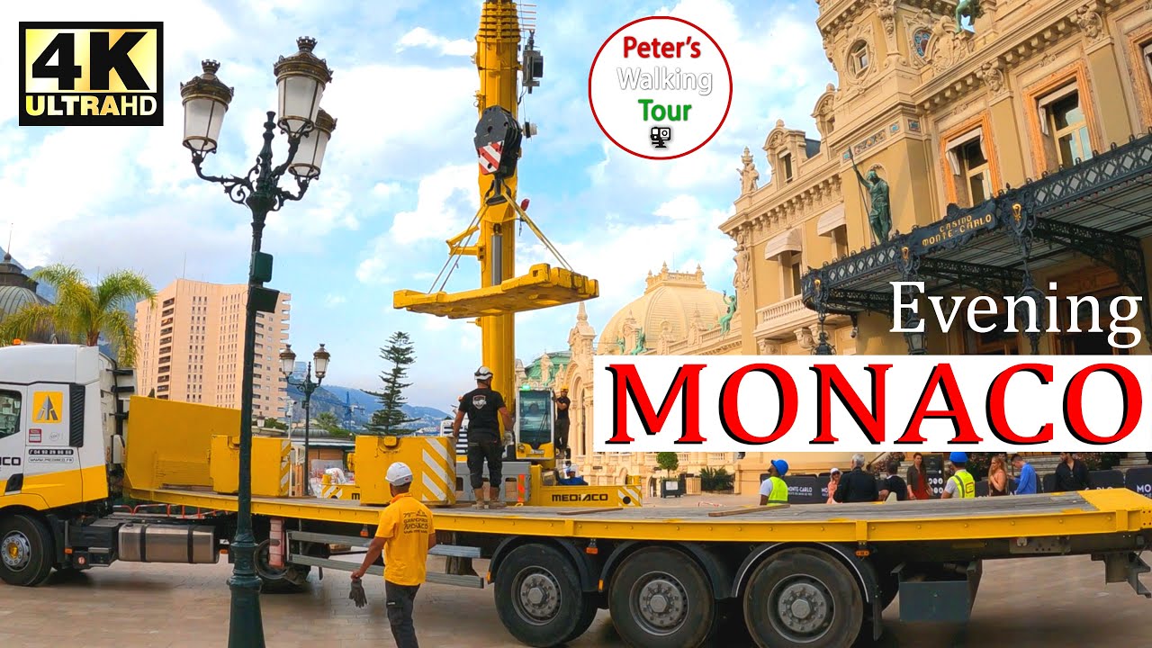 Monaco evening Walking Tour 4K - YouTube