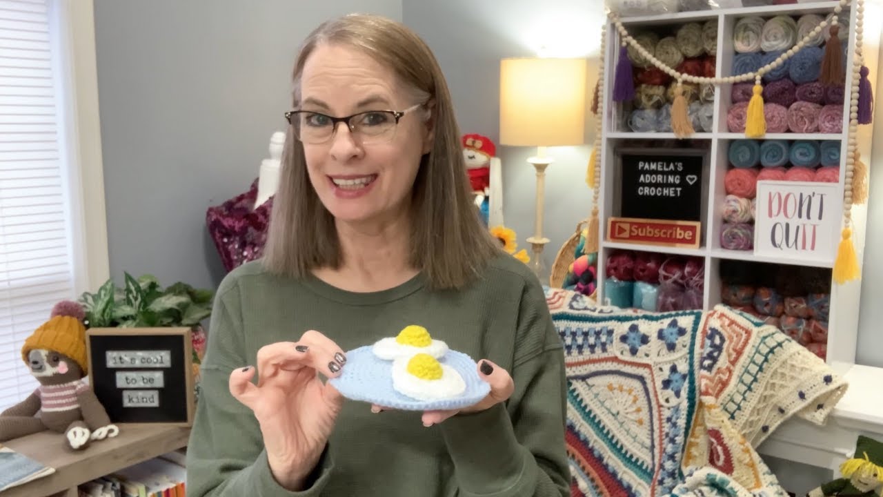 I crochet fried eggs! Project Journal Update - YouTube