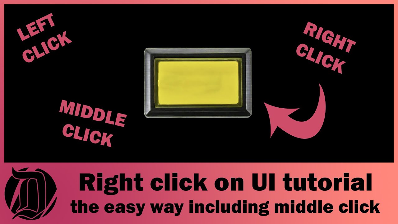 Right Click On Unity Ui Tutorial The Easy Way Includes Middle Click