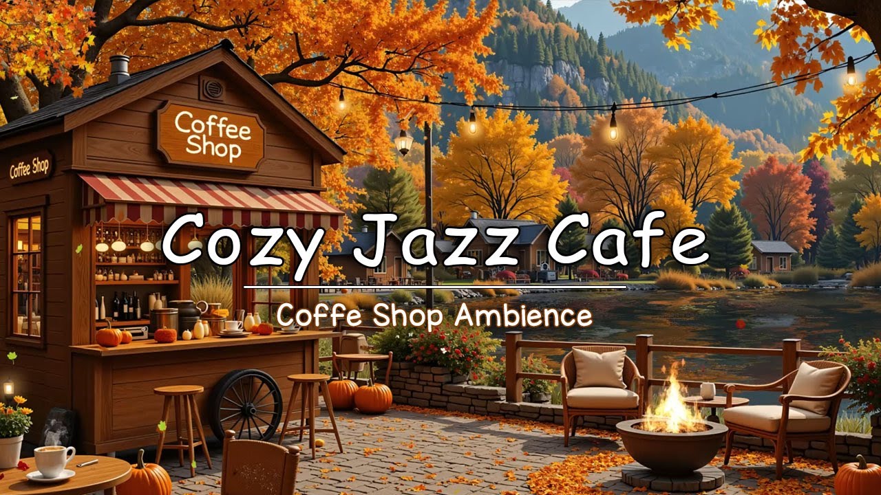 Cozy Cafe Lakeside with Tranquil Jazz Music 🎵 Soothing Music for a ...