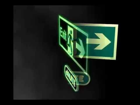 Jalite Double Sided Photoluminescent Exit Sign - YouTube
