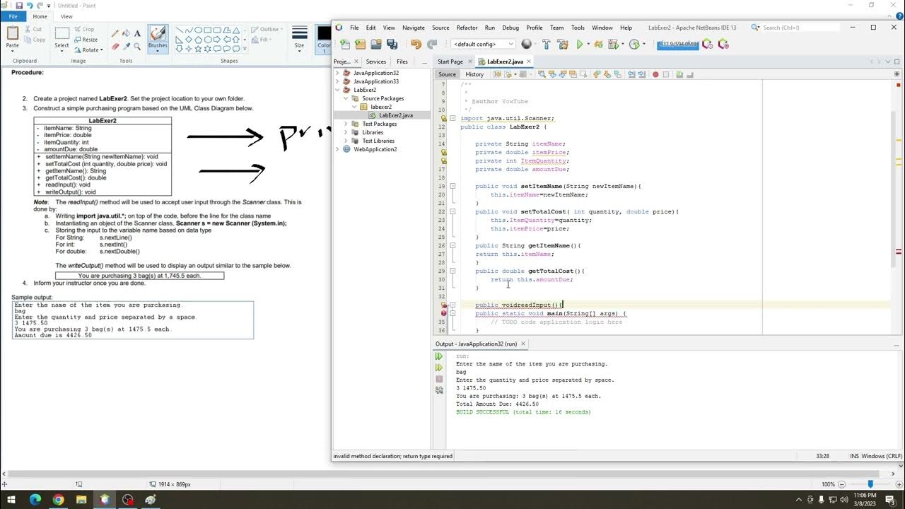 LabExer2 ReadInput WriteOutput - YouTube