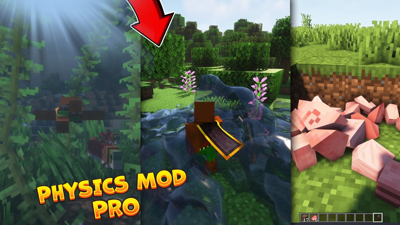 САМЫЙ РЕАЛИСТИЧНЫЙ МОД НА ФИЗИКУ В МАЙНКРАФТЕ 1.18 // PHYSICS MOD PRO ...